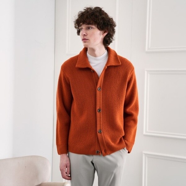 タケオキクチ（TAKEO KIKUCHI）/タスマニアウール混畦編みカーディガン