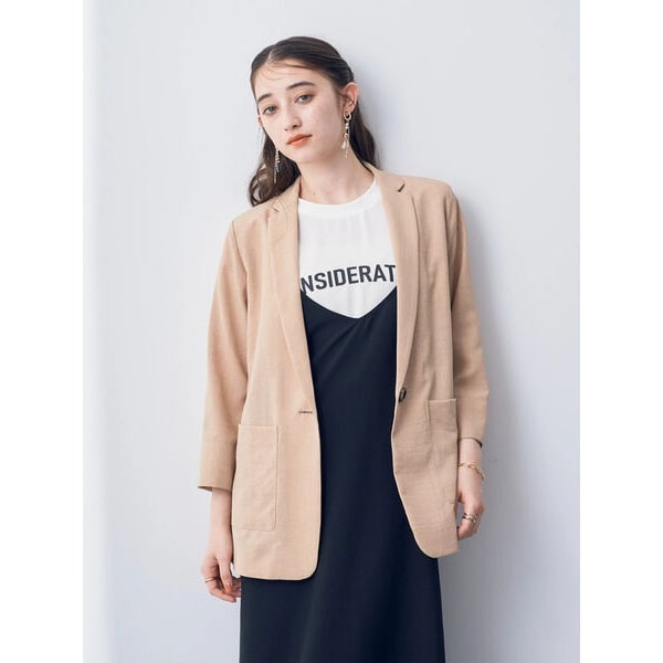 イェッカ ヴェッカ（YECCA VECCA）/リネンライクテーラードジャケット