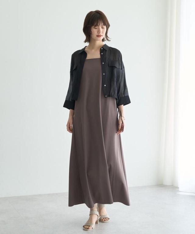 イェッカ ヴェッカ（YECCA VECCA）/【2点SET】シアーシャツ×Aラインキャミワンピース