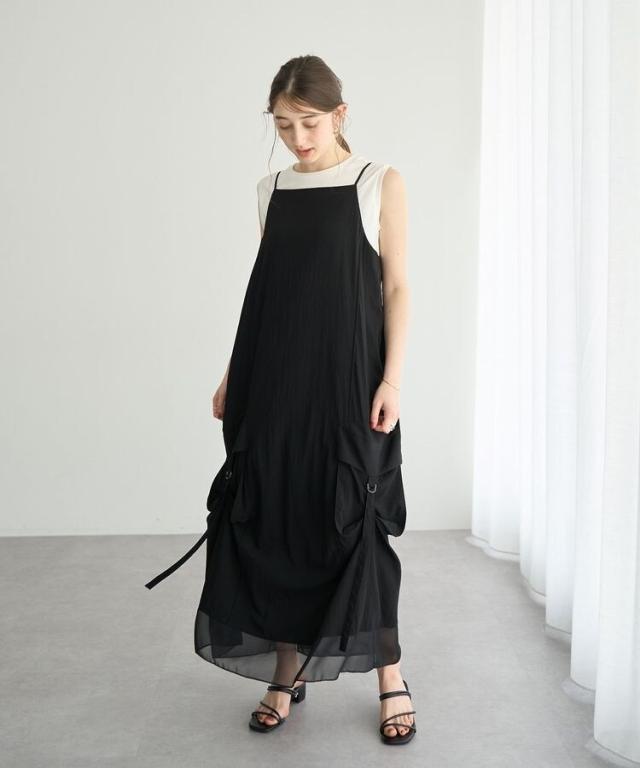 イェッカ ヴェッカ（YECCA VECCA）/【接触冷感】カーゴキャミワンピース