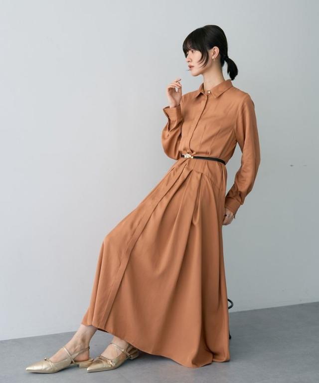 イェッカ ヴェッカ（YECCA VECCA）/タックデザインシャツワンピース