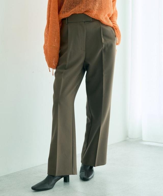 イェッカ ヴェッカ（YECCA VECCA）/ウエストデザインワイドストレートパンツ