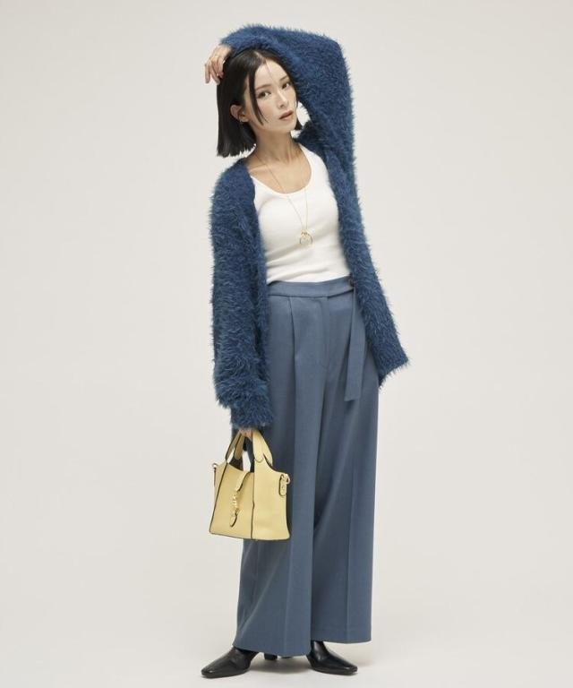 イェッカ ヴェッカ（YECCA VECCA）/金釦アクセントベルトワイドパンツ