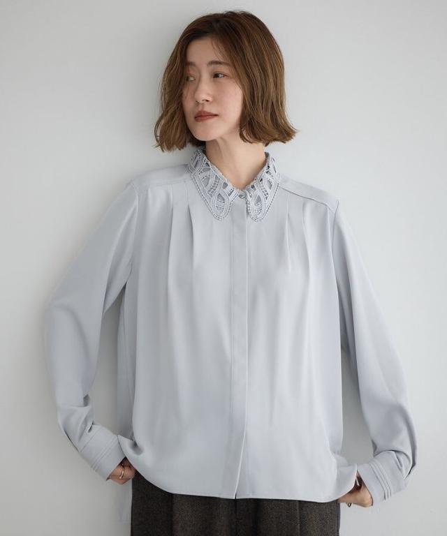 イェッカ ヴェッカ（YECCA VECCA）/2wayレース襟ブラウス