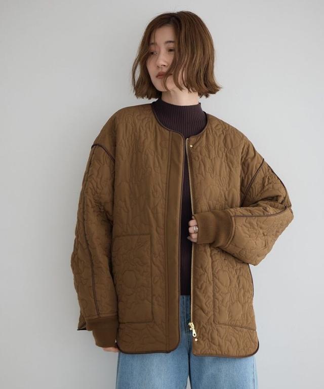 イェッカ ヴェッカ（YECCA VECCA）/ニュアンス柄キルティングブルゾン