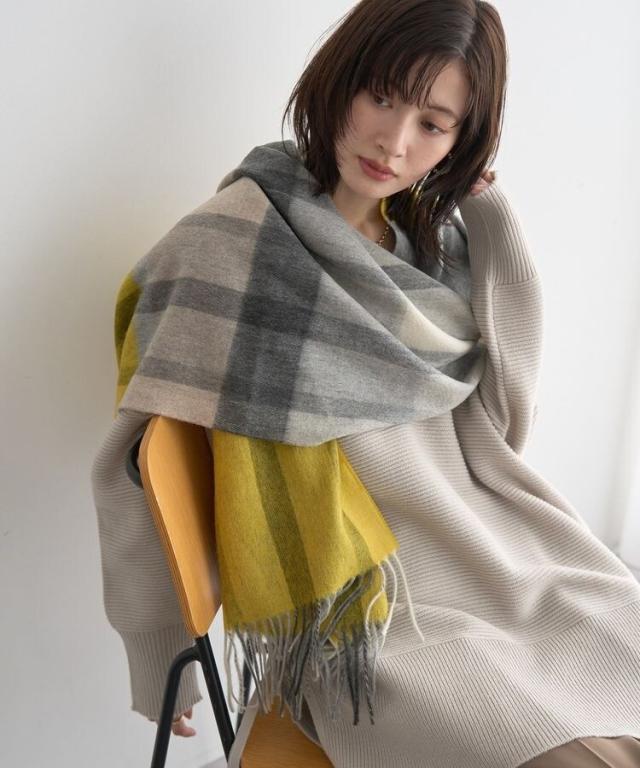 イェッカ ヴェッカ（YECCA VECCA）/ウールチェック柄ストール