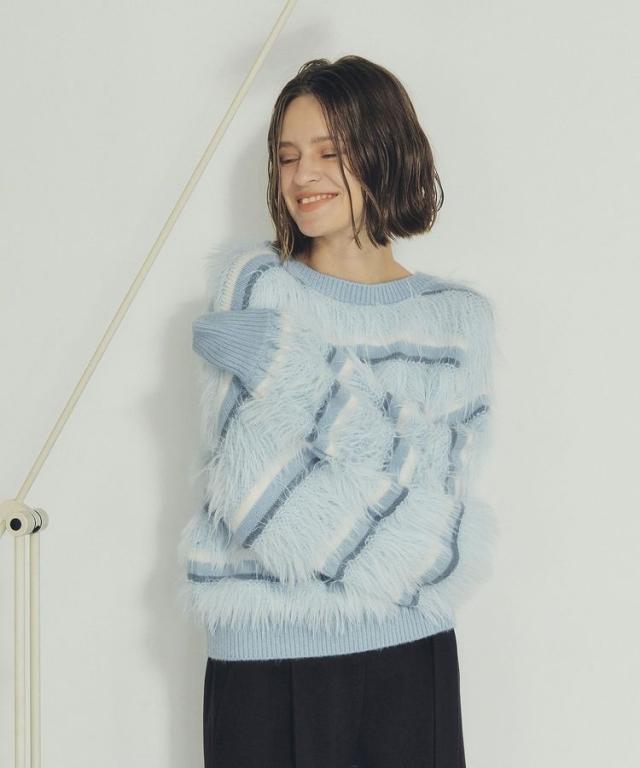 イェッカ ヴェッカ（YECCA VECCA）/フェザーマルチボーダーニット