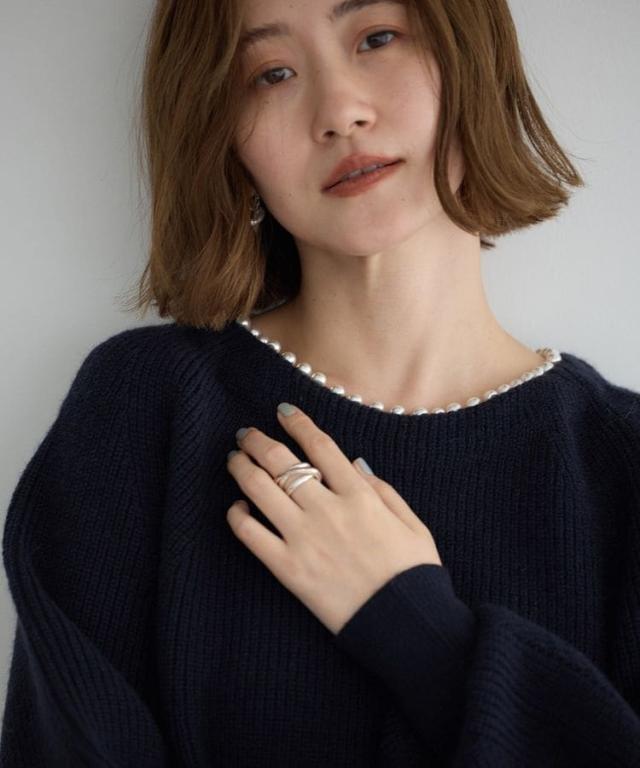 イェッカ ヴェッカ（YECCA VECCA）/パールネックニット