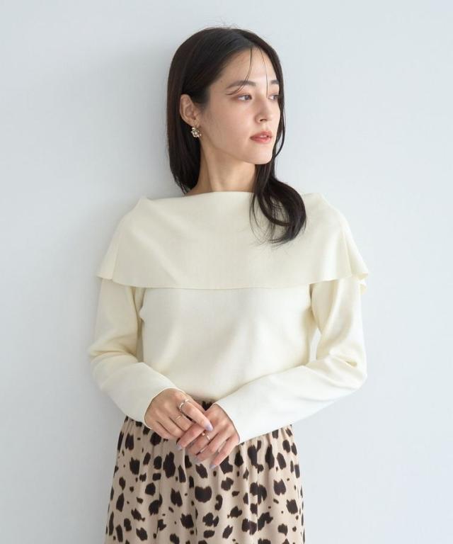 【NEW】イェッカ ヴェッカ（YECCA VECCA）/2wayオフショルカラーカーディガン