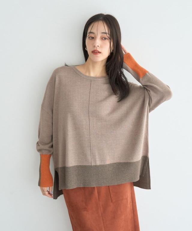 【NEW】イェッカ ヴェッカ（YECCA VECCA）/カラーブロッキングニット