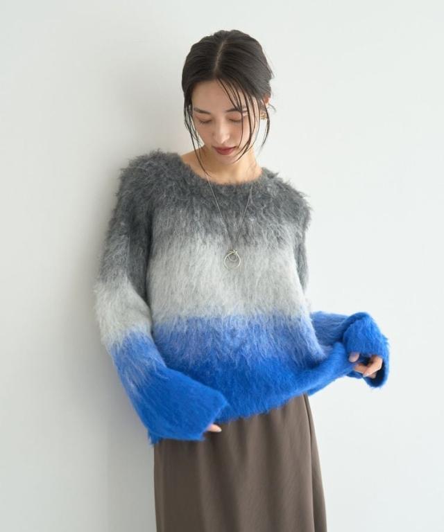 【NEW】イェッカ ヴェッカ（YECCA VECCA）/グラデーションシャギーニット