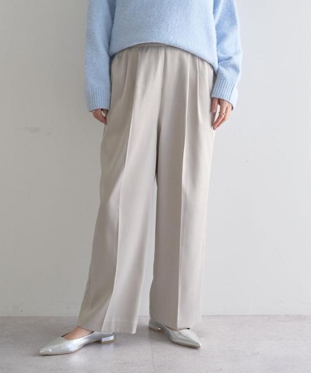 【NEW】イェッカ ヴェッカ（YECCA VECCA）/裏起毛サテンリラックスパンツ