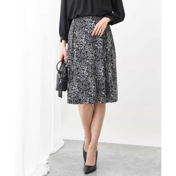 オフオン（OFUON）/アートプリントジャージスカート/洗える