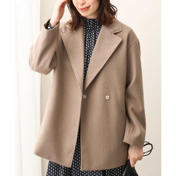 オフオン（OFUON）/テーラードタイプ ショートコート/WEB限定サイズあり