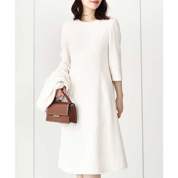 オフオン（OFUON）/【選べるサイズS−L/WEB限定/セットアップ】ラメツイードデザインワンピース