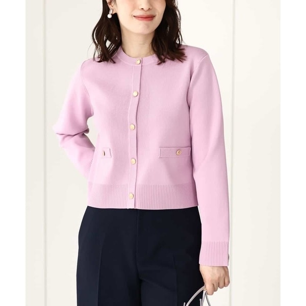 オフオン（OFUON）/【WEB限定サイズあり/洗える】ジャケットライクニットカーディガン