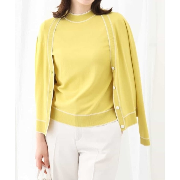 オフオン（OFUON）/【選べるサイズ/洗える/WEB限定】配色ラインデザインアンサンブル