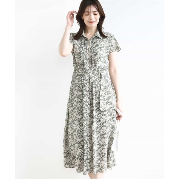 オフオン（OFUON）/チェーンプリントワンピース/洗える