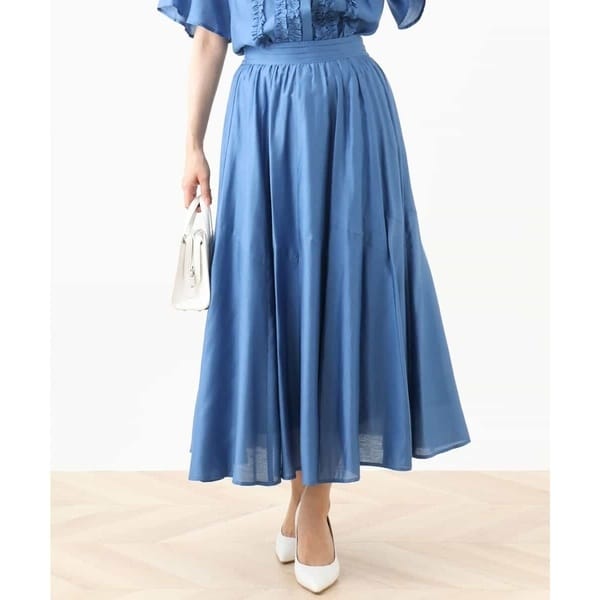 オフオン（OFUON）/シルキーローンフレアースカート/洗える/WEB限定