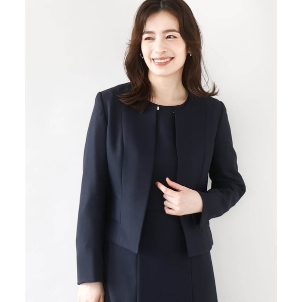 オフオン（OFUON）/[セットアップ対応]ノーカラージャケット/洗える/WEB限定サイズあり