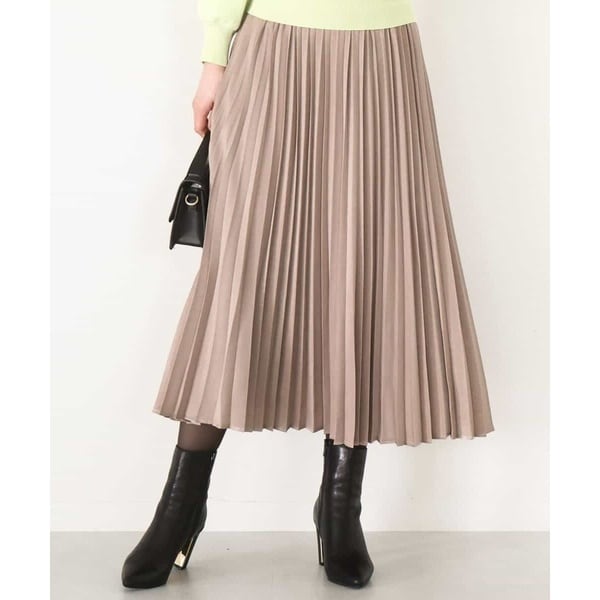 オフオン（OFUON）/ピーチサテンプリーツスカート/洗える