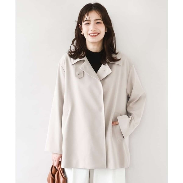 オフオン（OFUON）/ミドル丈スタンドコート/洗える/WEB限定サイズあり
