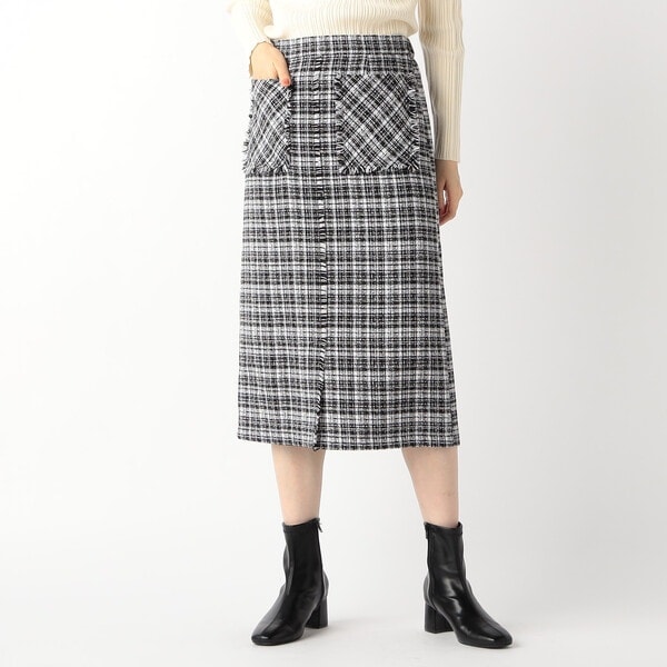 コムサイズム（COMME CA ISM）/ツィードスカート　／　セットアップ対応