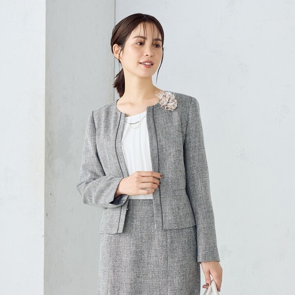 コムサイズム（COMME CA ISM）/【セットアップ対応】ラメツイード　ジャケット