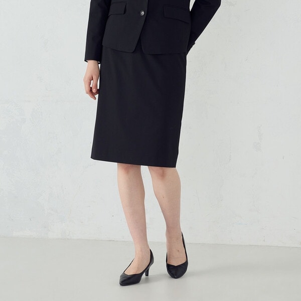 【NEW】コムサイズム（COMME CA ISM）/【セットアップ対応】SUPER−TEX ウール混トロピカルストレッチ タイトスカート