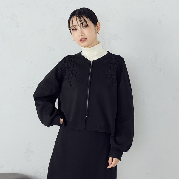 コムサイズム（COMME CA ISM）/コード刺繍 ドッキングシルエットブルゾン / セットアップ対応