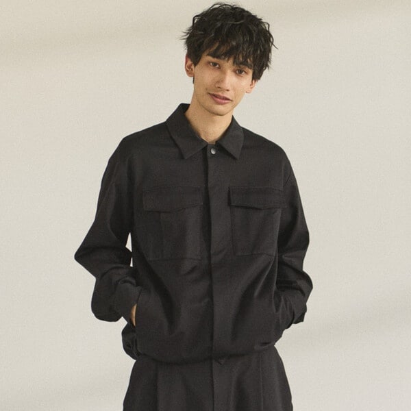 コムサイズム（COMME CA ISM）/MADE IN JAPAN カネマサ莫大小（株）× COMME CA ISM シャツブルゾン