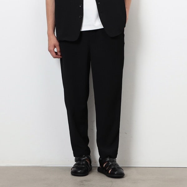 コムサイズム（COMME CA ISM）/【セットアップ対応】ポリエステル 楊柳 ワイドテーパードパンツ