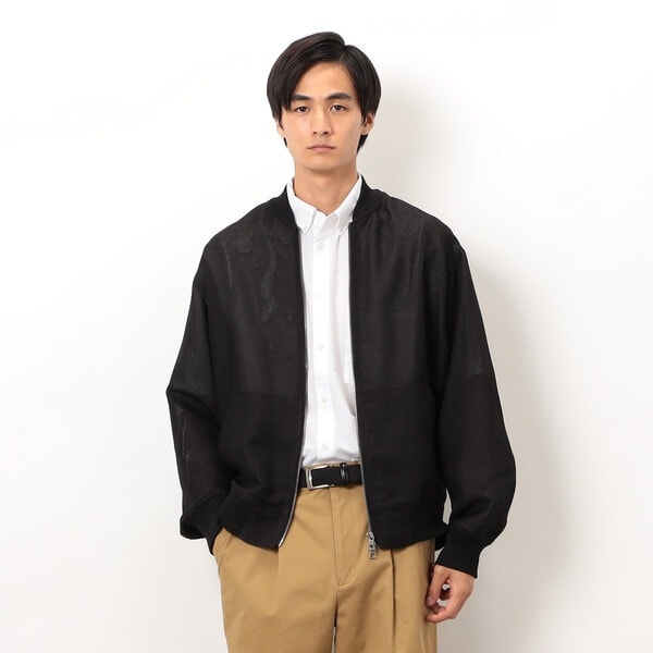 コムサイズム（COMME CA ISM）/カラミメッシュ MA−1ブルゾン