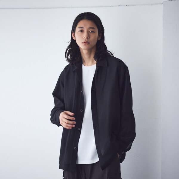 コムサイズム（COMME CA ISM）/カラミメッシュ シャツブルゾン