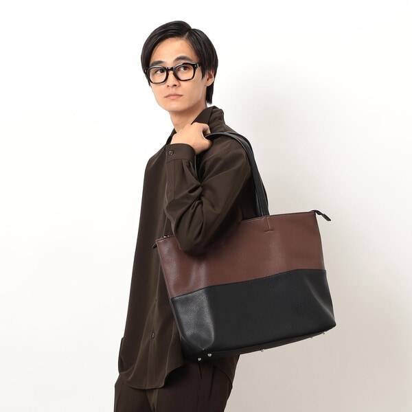 コムサイズム（COMME CA ISM）/バイカラー トートバッグ