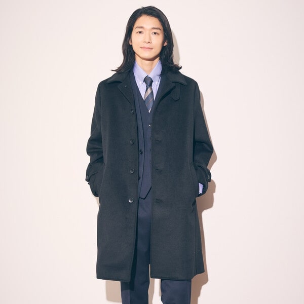コムサイズム（COMME CA ISM）/ハイブリッド ウールビーバー ステンカラーコート