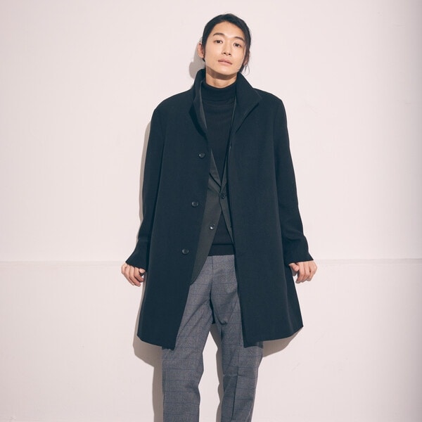 コムサイズム（COMME CA ISM）/ウールブレンド メルトン イタリアンカラー コート