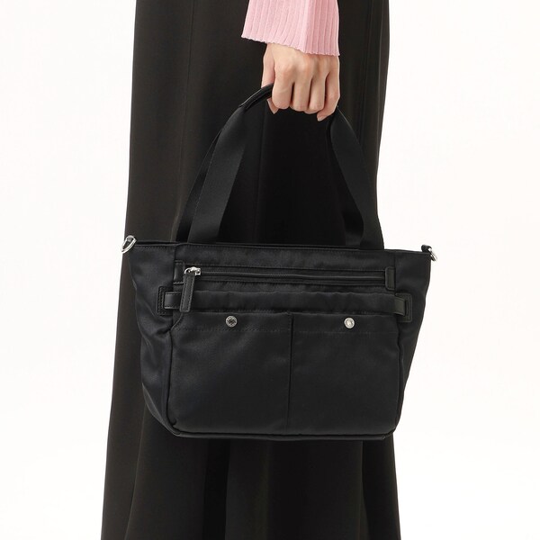 ラ バガジェリー/フロントポケット　スクエアナイロントート