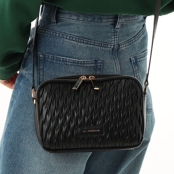 ラ バガジェリー（LA BAGAGERIE）/ランダムプリーツショルダーバッグ