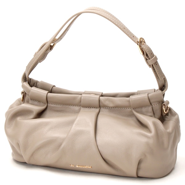 ラ バガジェリー（LA BAGAGERIE）/シープレザー　ギャザーミニバッグ