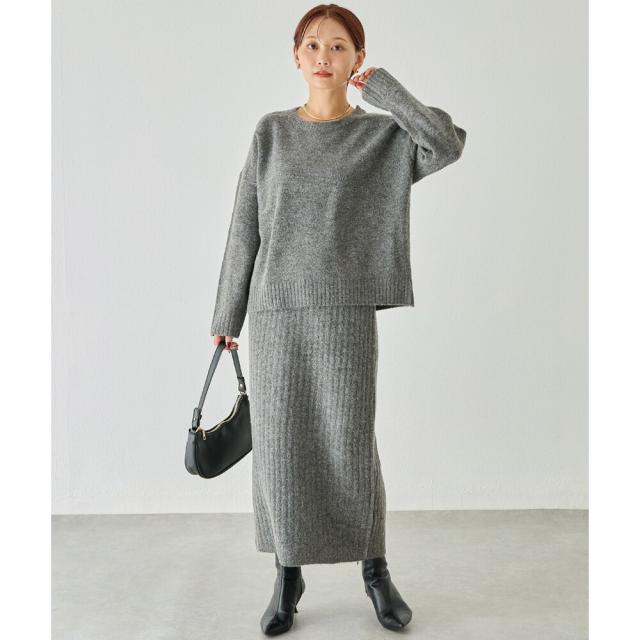 ラビアンジェ（LAVEANGE）/【洗える】ニットセットアップ