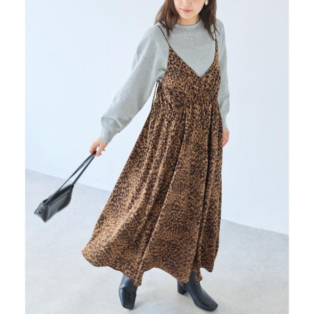 ラビアンジェ（LAVEANGE）/レオパードキャミワンピース