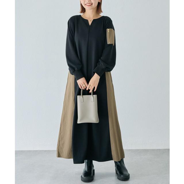 ラビアンジェ（LAVEANGE）/配色ミリタリーワンピース