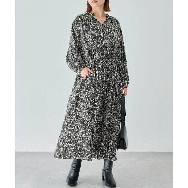 ラビアンジェ（LAVEANGE）/フリル衿ワンピース