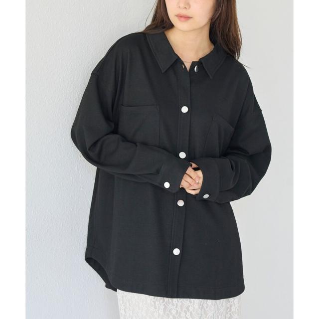 ラビアンジェ（LAVEANGE）/起毛カットソーシャツブルゾン