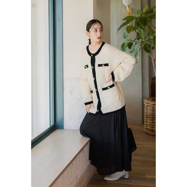 ドロワットロートレアモン/ツィードライクニットカーディガンの通販は