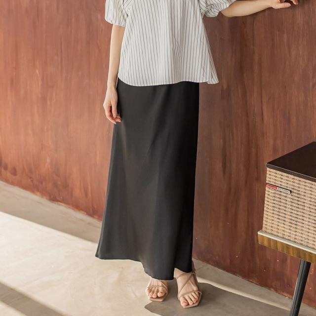 ドロワットロートレアモン（Droite lautreamont）/サテンライクナロースカート≪洗濯機で洗える≫