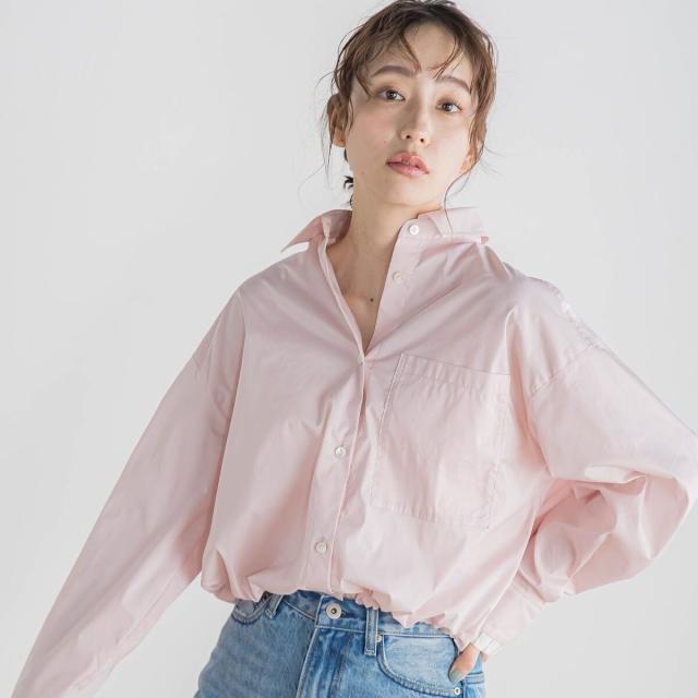 ドロワットロートレアモン（Droite lautreamont）/ドロストクロップドシャツ≪洗濯機で洗える≫