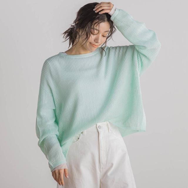 ドロワットロートレアモン（Droite lautreamont）/メッシュ柄プルオーバー≪手洗い可能≫