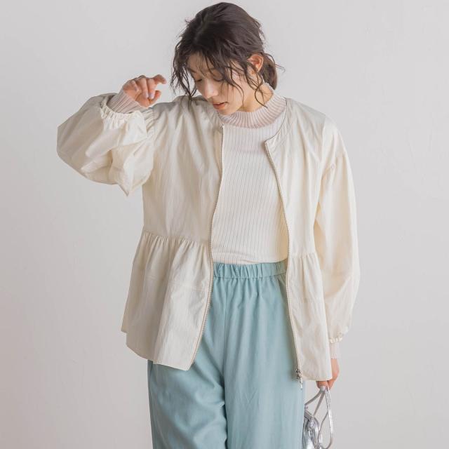 ドロワットロートレアモン（Droite lautreamont）/P/Nヴィンテージリズペプラムブルゾン≪手洗い可能≫